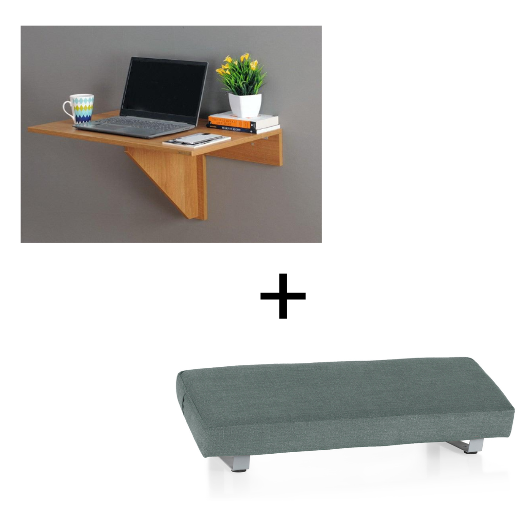 Vega Wall Mounted iDesk with foot rest – InvisibleBed.com