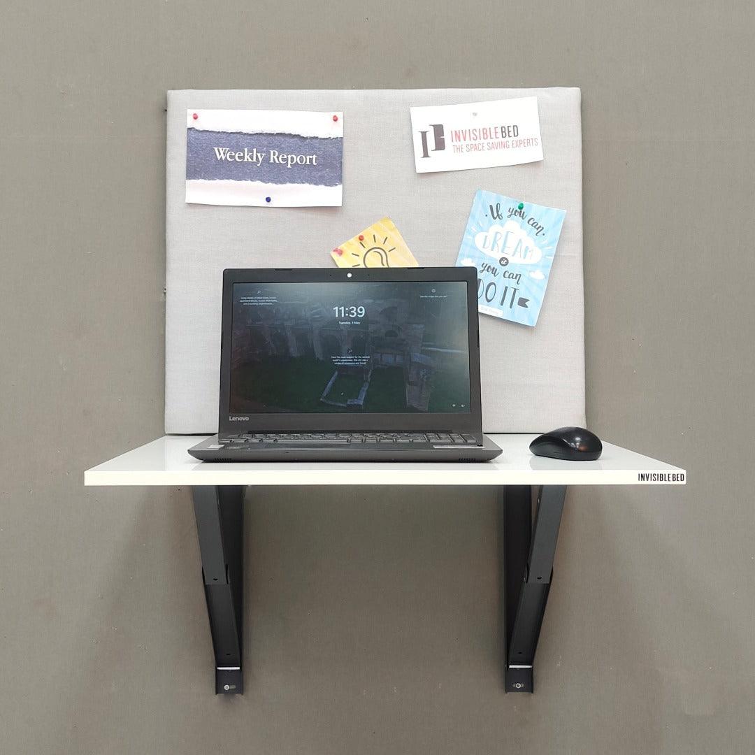 Wall Mounted iDesk With Pin-up Board – InvisibleBed.com