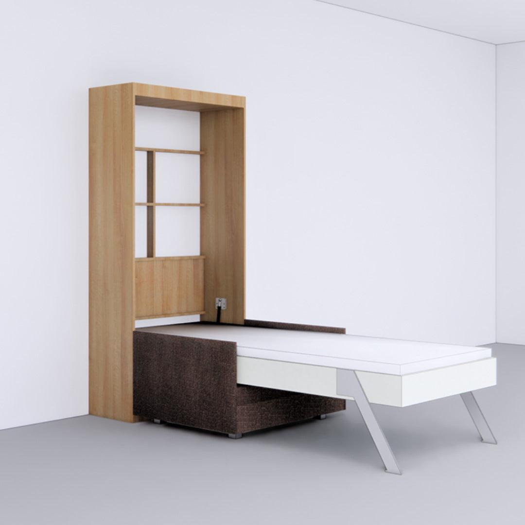 Single Vertical Wall Bed with Sofa – InvisibleBed.com